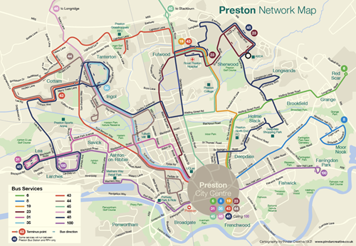 Preston Network Map | Preston Bus