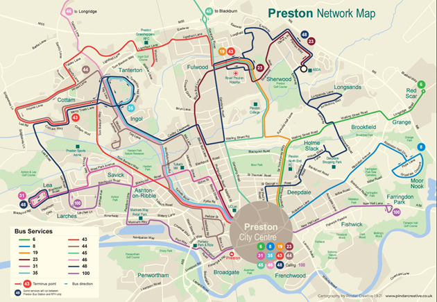 Preston Network Map | Preston Bus